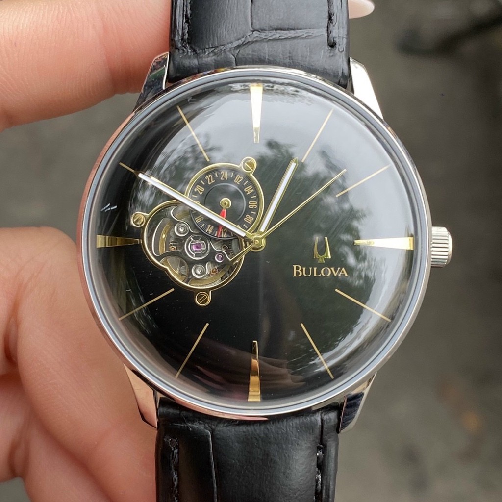 Đồng Hồ Nam Bulova Automatic 96A118 Black Tone - Dây Da - 42mm(1993 Watch) | Shopee Việt Nam