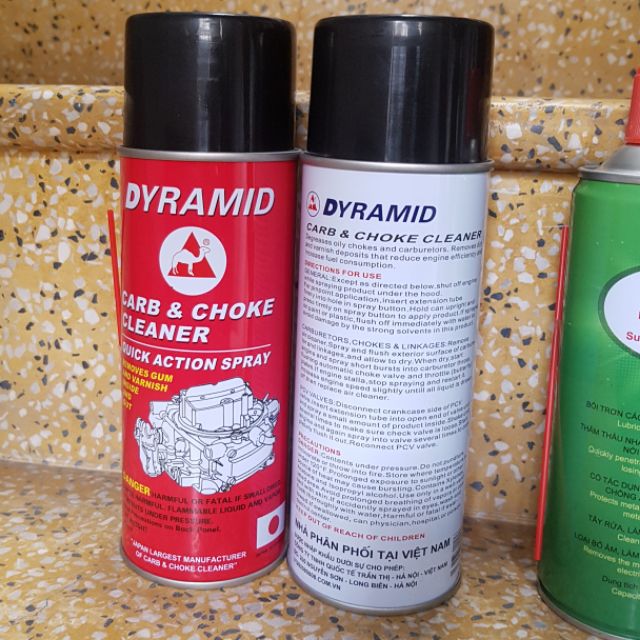 Xịt Lạc Đà chế hòa khí, bình xăng con Dyramid Carb Choke Cleaner Spray ...