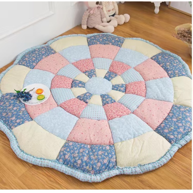Thảm quilt hình tròn chần bông đường kính 150cm | Shopee Việt Nam