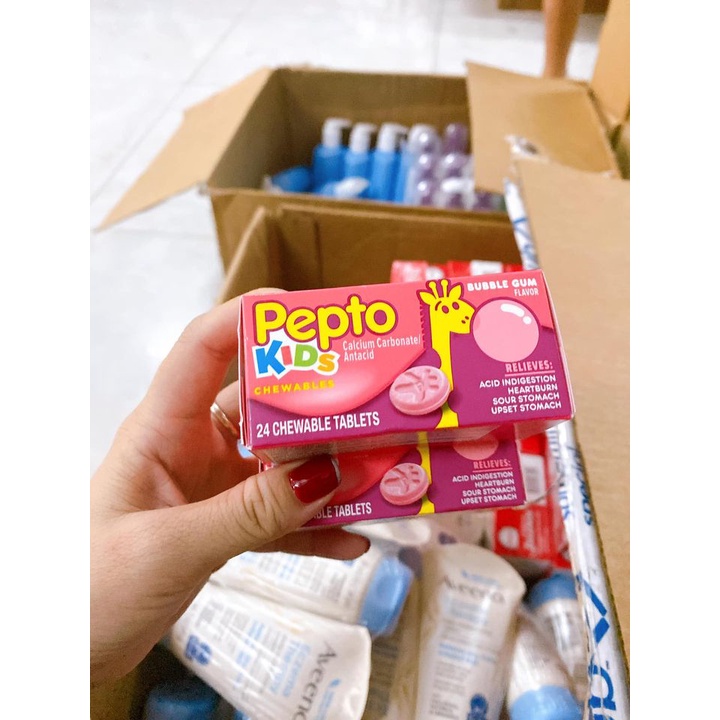 Viên nhai Pepto Kids vị Bubble Gum 24 viên | Shopee Việt Nam