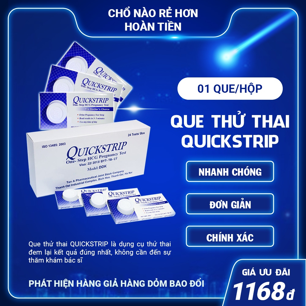 Que thử thai Quickseven QUICKSTICK Chip Chip 2 vạch chính xác - test ...