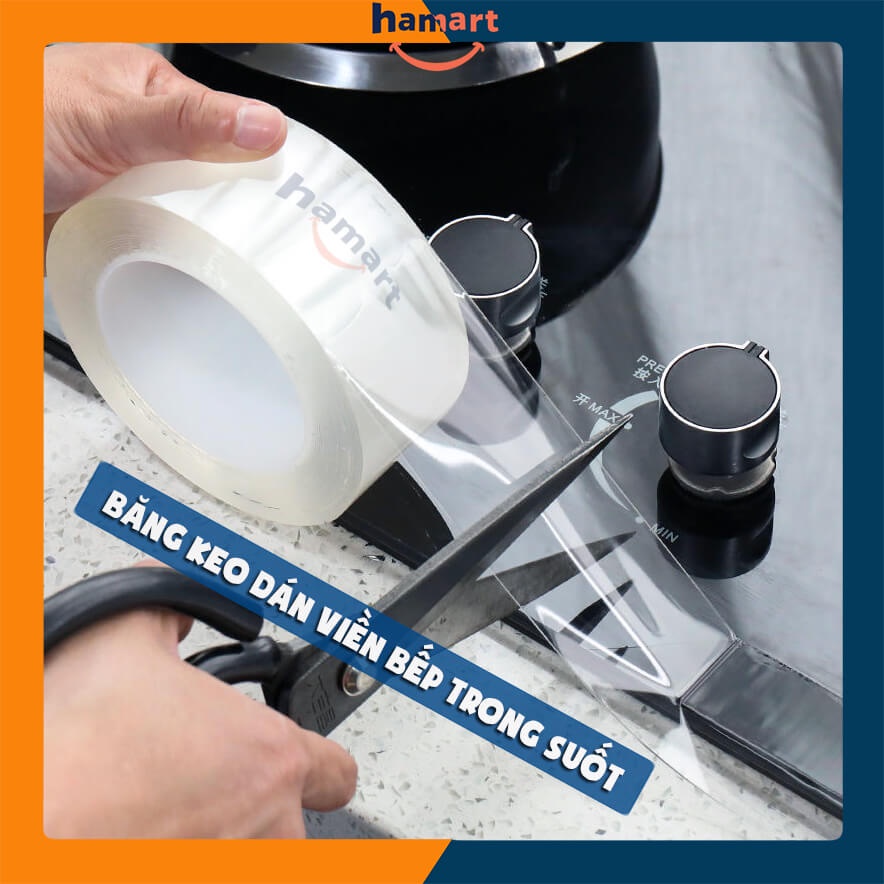 Băng Dán Viền Bếp Trong Suốt Keo Siêu Dính Hamart Dán Cạnh Tường Chống ...