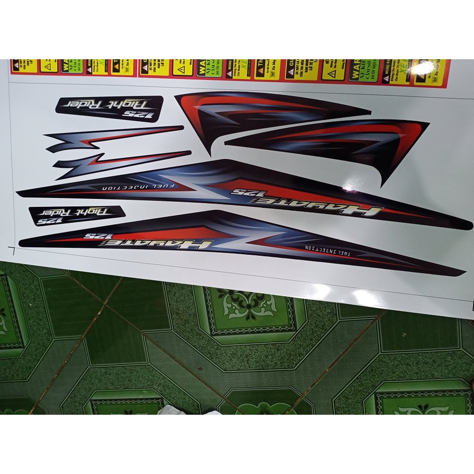 tem rời hayate 125 đỏ bac xe đen. có ảnh thật lên xe hình cuối | Shopee ...