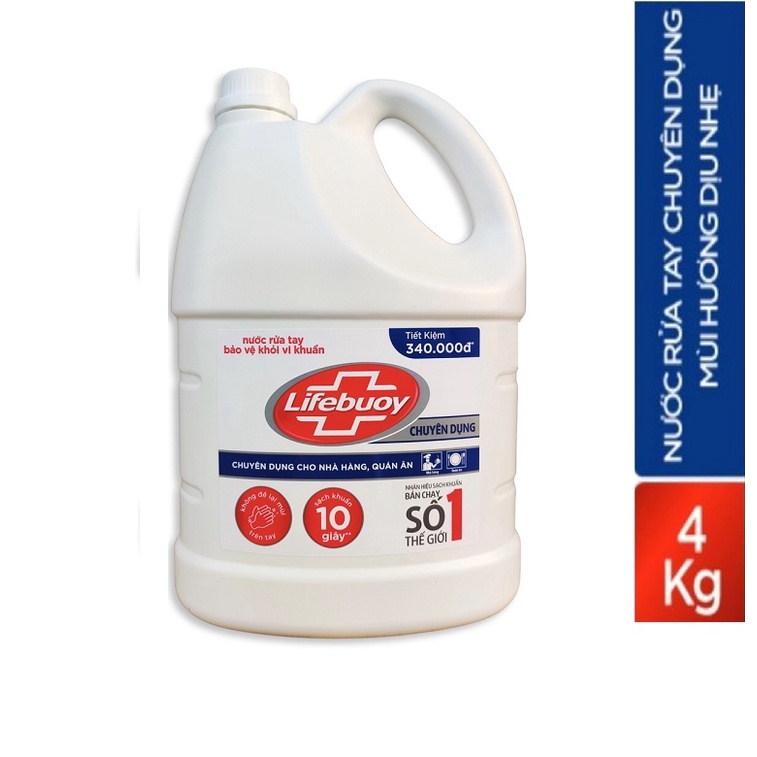 Nước Rửa Tay Lifebuoy Can 4KG Siêu Tiết Kiệm | Shopee Việt Nam