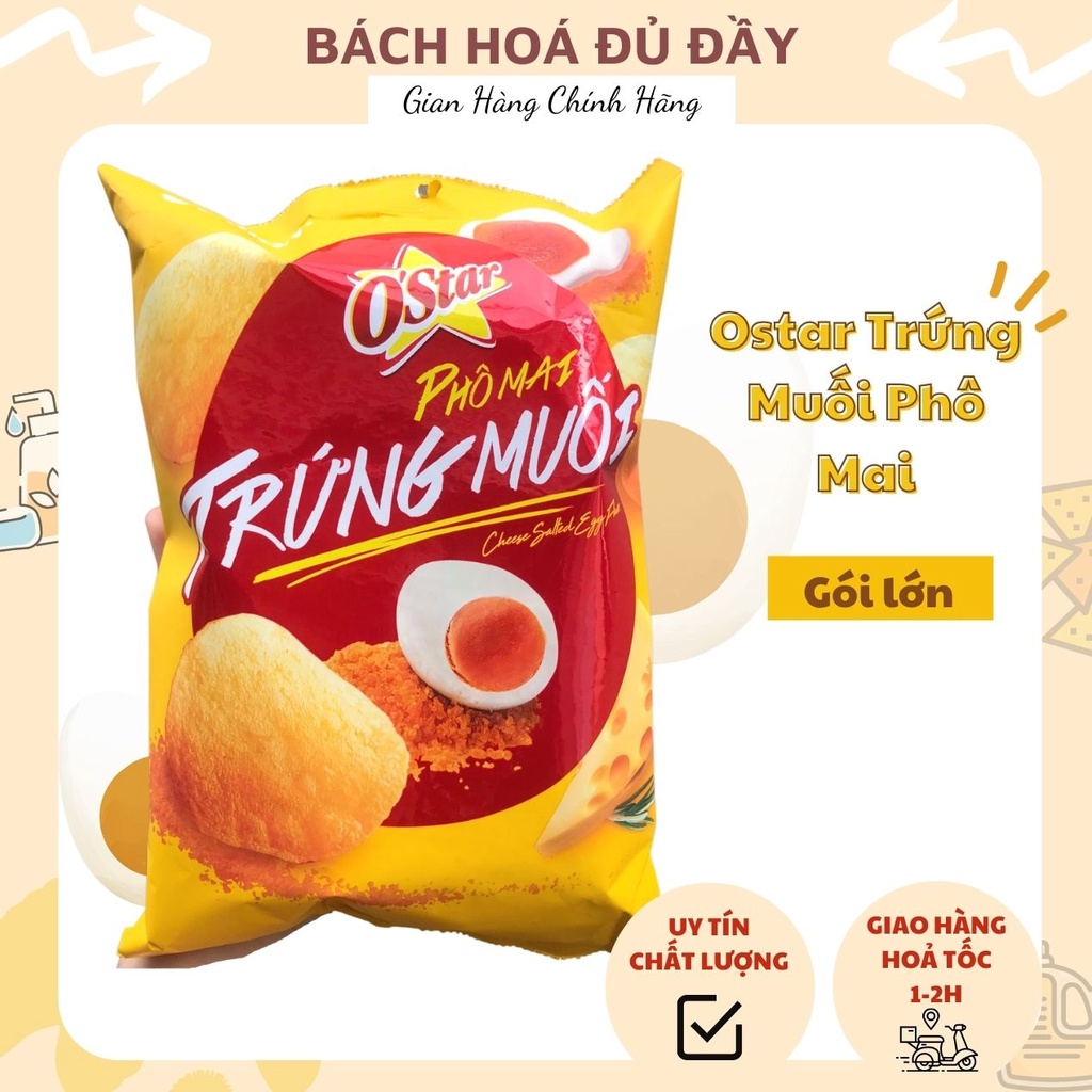 Snack Khoai Tây O'star Trứng Muối Phô Mai , bánh Bim bim khoai tây ...