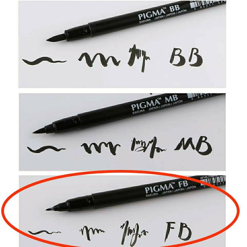 Bút Kim Line Đi Nét, Bút Lông Thư Pháp Chính Hãng SAKURA PIGMA MICRON ...