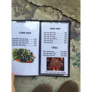 In thiết kế menu quyển, menu quán nhậu, quyển menu | Shopee Việt Nam