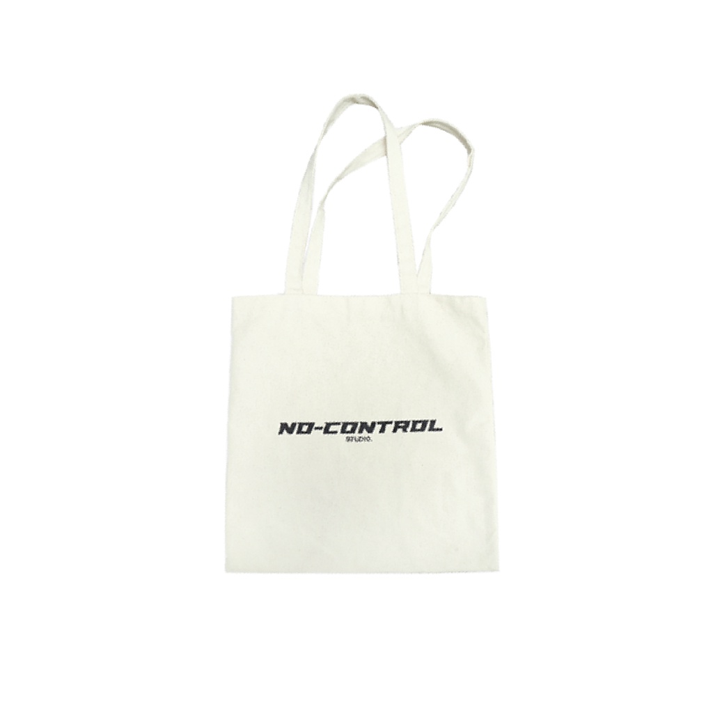 Túi Tote đeo vai màu trắng vải canvas No-Control Studio | Shopee Việt Nam