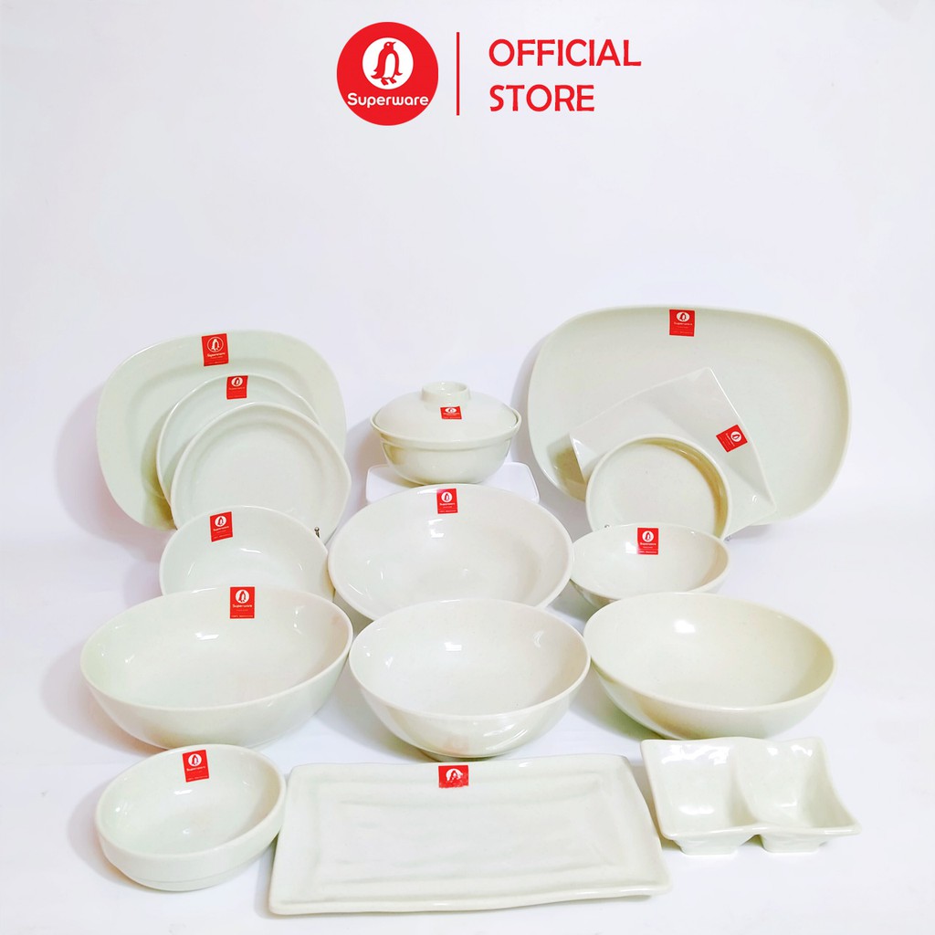 Bộ bát đĩa SUPERWARE Nhựa phíp 100% melamine Xanh đá - Green Stone ...