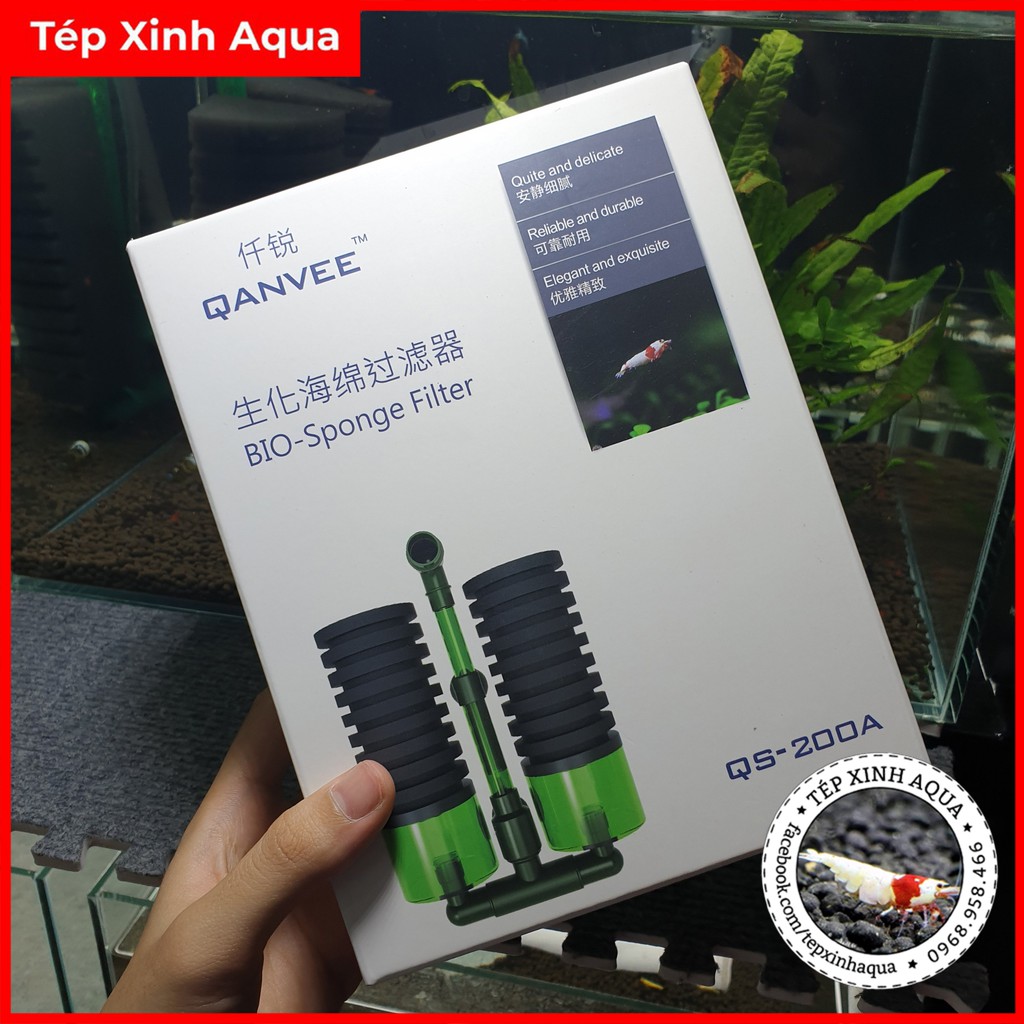 [CÓ BÁN HÍT THAY THẾ] Lọc Bio đôi sủi vi sinh cho bể tép cảnh QS100 - QS100A - QS200 - QS200A ...