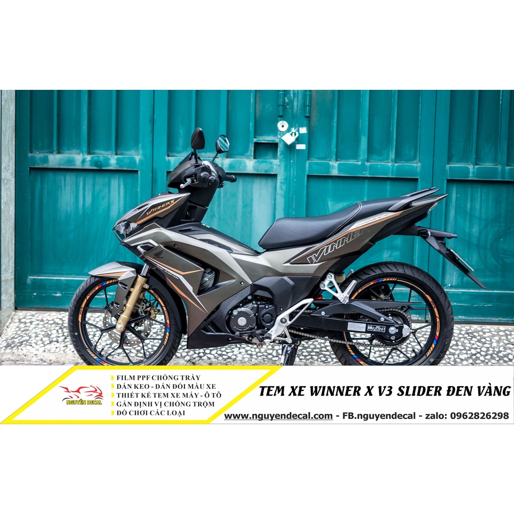 Tem Xe Winner X V3 Slider Đen Vàng | Shopee Việt Nam
