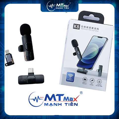 Micro không dây K8 khử tiếng ồn quay video vlog review sản phẩm kết nối | Shopee Việt Nam