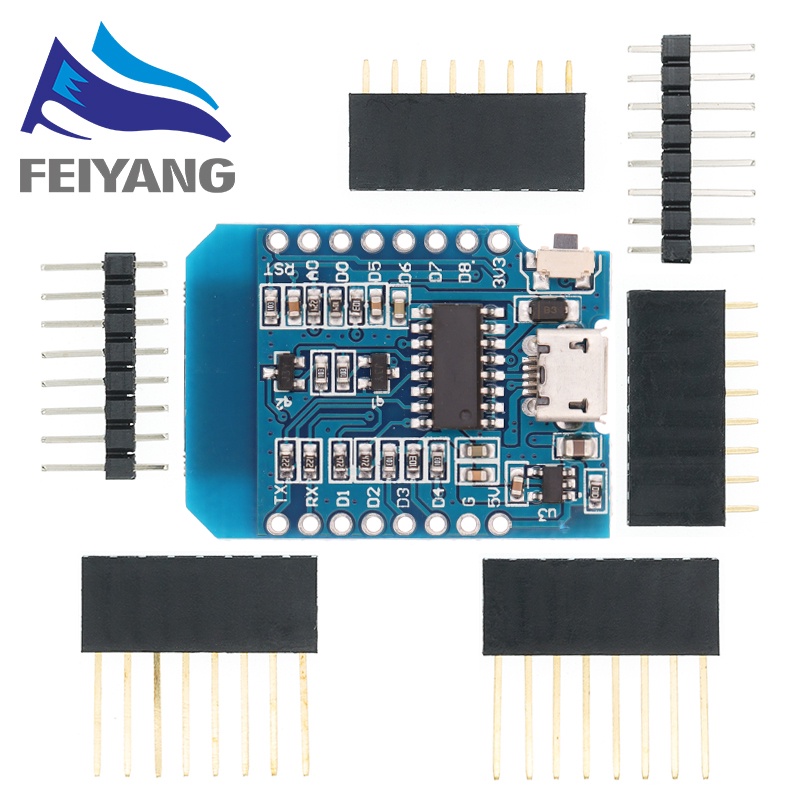 Bảng mạch phát triển wifi mini 3 chấu ESP8266 ESP-12 ESP-12F CH340G ...