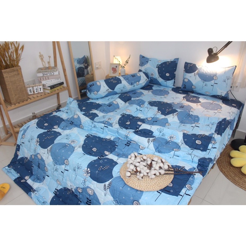 Drap Cotton 100%, ga trãi giường cao cấp chất vải dày dặn, thấm hút mồ ...