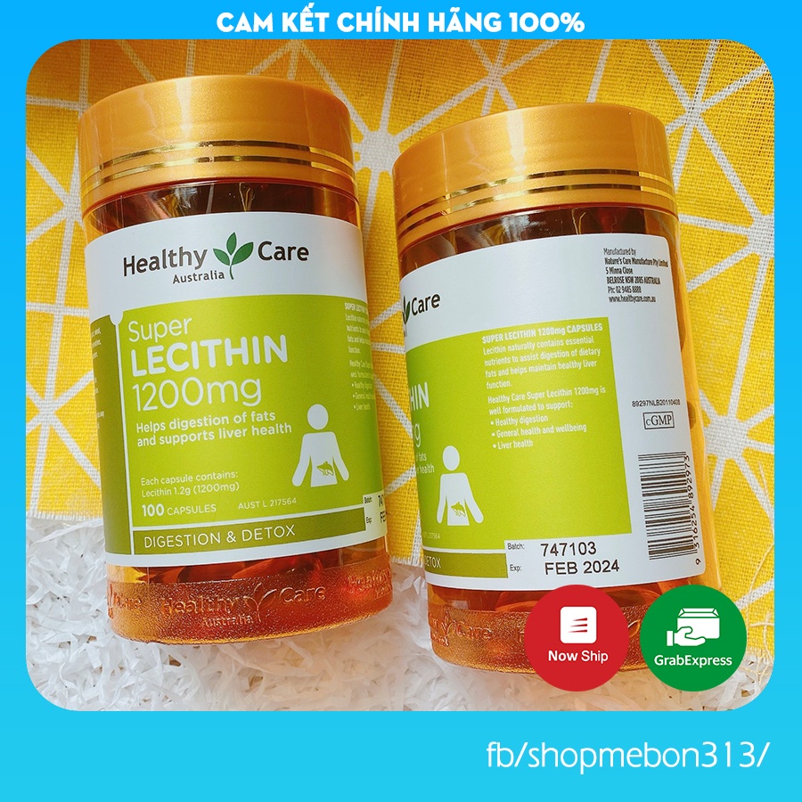 [CHUẨN AIR] Mầm đậu nành Úc Healthy Care Super lecithin 1200mg - 100 ...