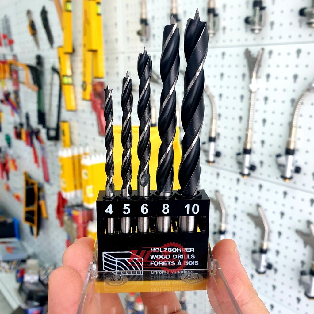 3501.505 Bộ mũi khoan gỗ mềm 5 cây Ø4-10 mm FAMAG Germany | Shopee Việt Nam