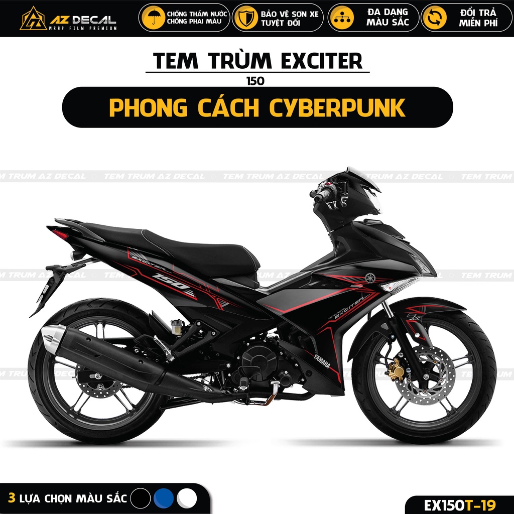 Tem Trùm Exciter 150 Đẹp Mẫu Cyberpunk | EX150T-19 | Decal Dán Ex150 ...