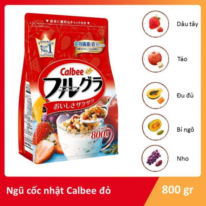 [Hàng Nhật] Ngũ Cốc Calbee 800g Nội Địa Nhật Bản | Ngũ Cốc Hoa Quả Callbee sấy khô | Shopee Việt Nam