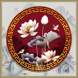 Decal hoa sen đẹp trang trí tường chất liệu cao cấp nhiều kích thước BK ...