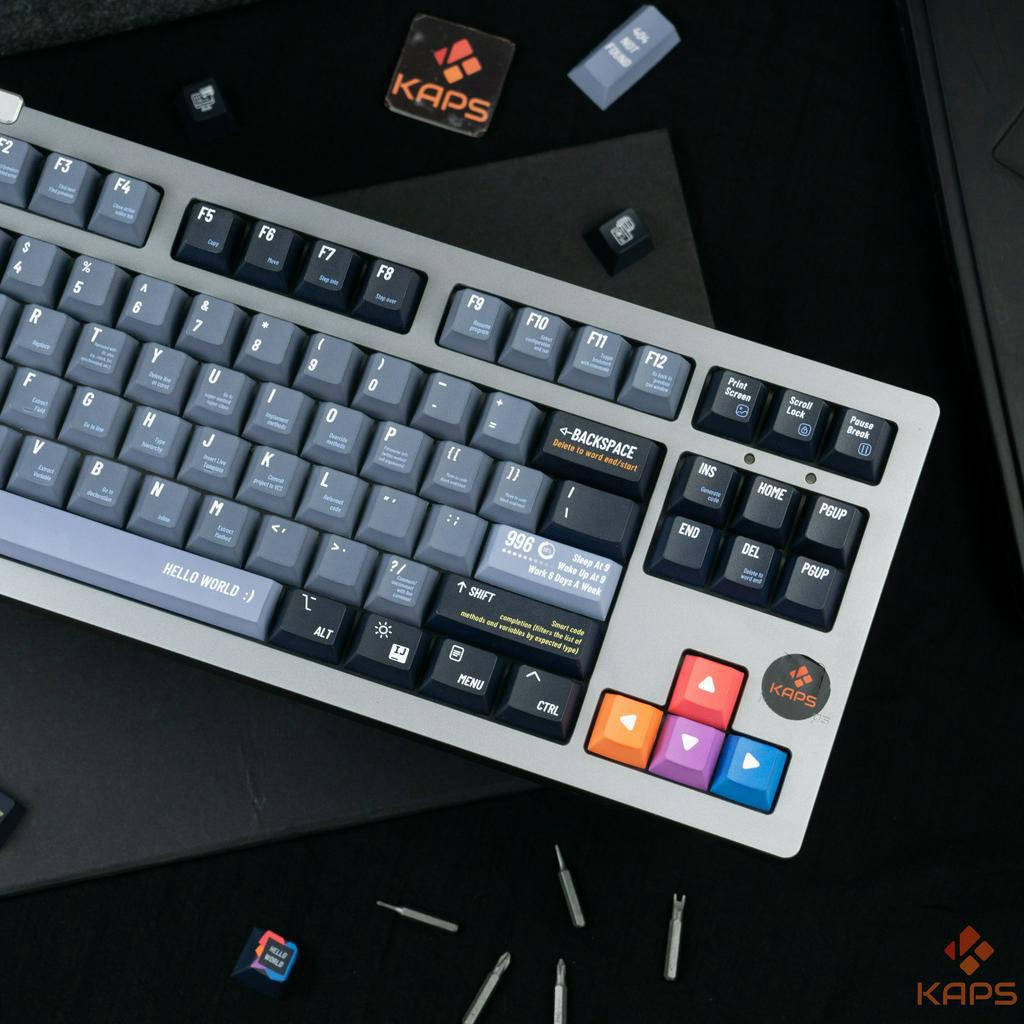 Keycap Programmer Dark Theme nhựa PBT profile Cherry in dyesub 129 nút ...