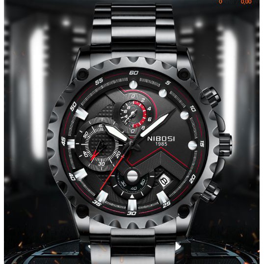 ĐỒNG HỒ NAM NIBOSI - DÂY THÉP ĐẶC 6 KIM CAO CẤP - DH09 | Shopee Việt Nam