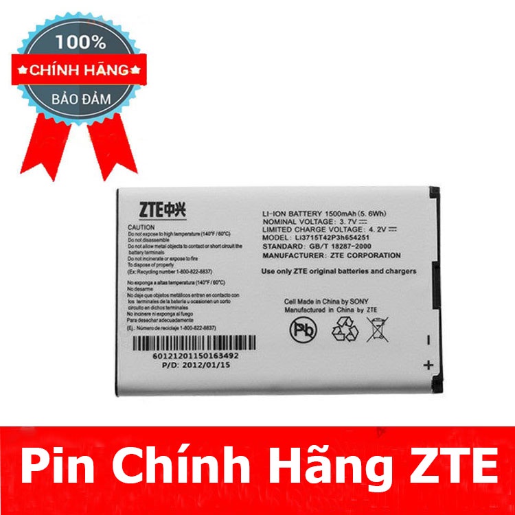 [CHÍNH HÃNG] PIN CHO PHÁT WIFI ZTE MF60, MF61, MF62, MF63, MF65 - PIN ...