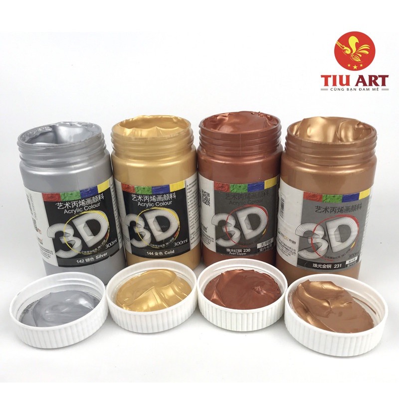 Màu Nhũ Acrylic 3D-300ml Chính hãng Chinjoo | Shopee Việt Nam