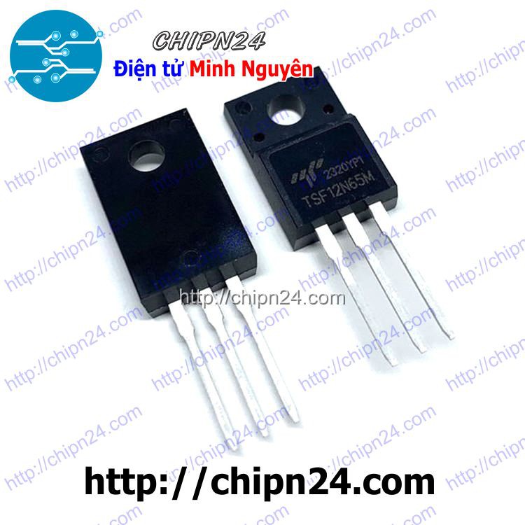 [1 CON] (KT1) MOSFET 12N65 TO-220F 12A 650V (Kênh N) (TSF12N65M ...