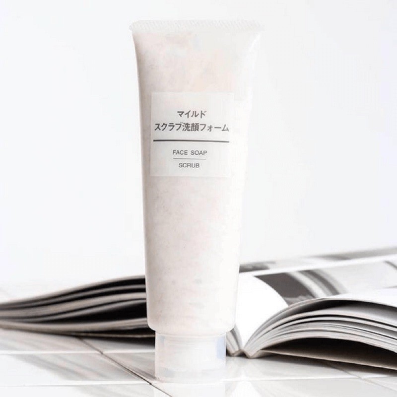 Sữa rửa mặt hạt kiêm tẩy da chết Muji face soap scrub -Nhật 120g ...