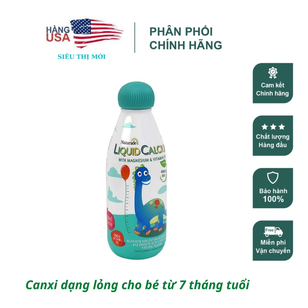 Canxi Nước cho bé Naturade Liquid Calcium Magnesium & Vitamin D3 474ml (Date 1/2024) | Shopee ...