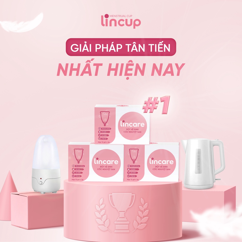 Bột tiệt trùng cốc nguyệt san Lincare (Hộp 12 gói x 2g) | Shopee Việt Nam