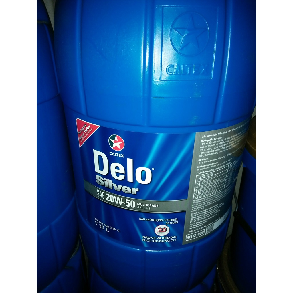 Dầu nhớt động cơ Diesel Delo® Silver Multigrade SAE 20W-50/25L | Shopee ...