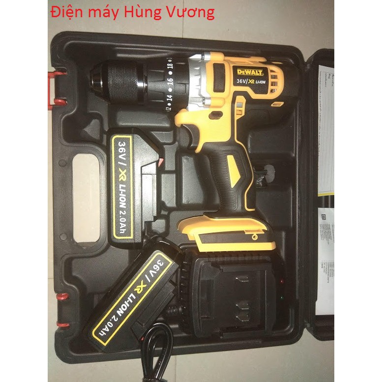 Máy khoan pin búa Dewalt Dcd700 36vmax, Made in Thái lan, đầu kẹp mũi khoan 13mm, khoan bê tông ...