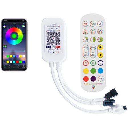 Bộ điều khiển LED WS2811 - WS2812 qua App, Bluetooth, qua điện thoại, nháy theo nhạc RF full ...