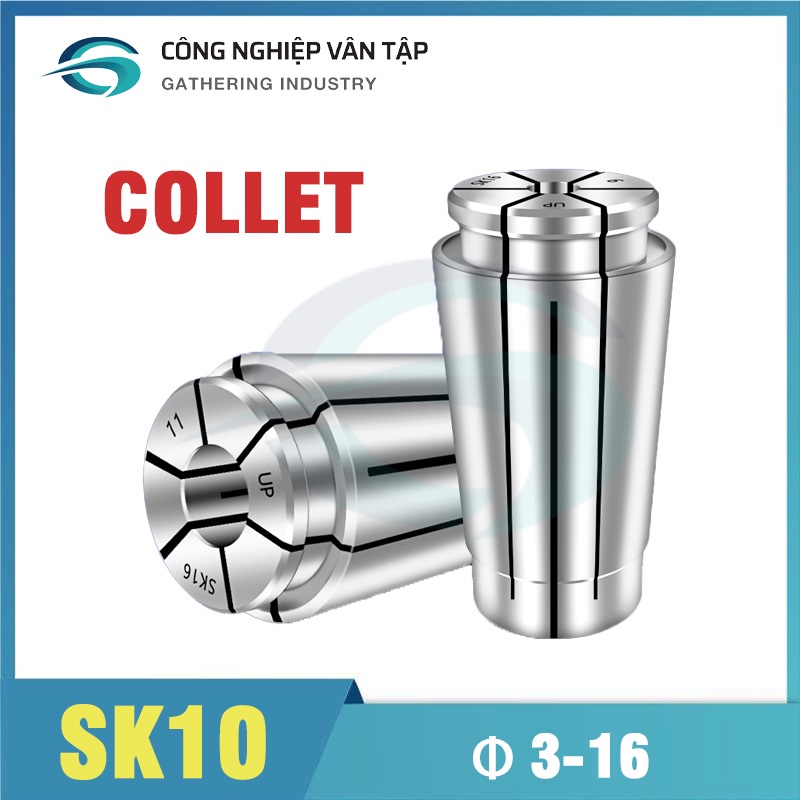 Collet SK10, SK16 - Collet kẹp dao phay kiểu SK có độ chính xác cao ...