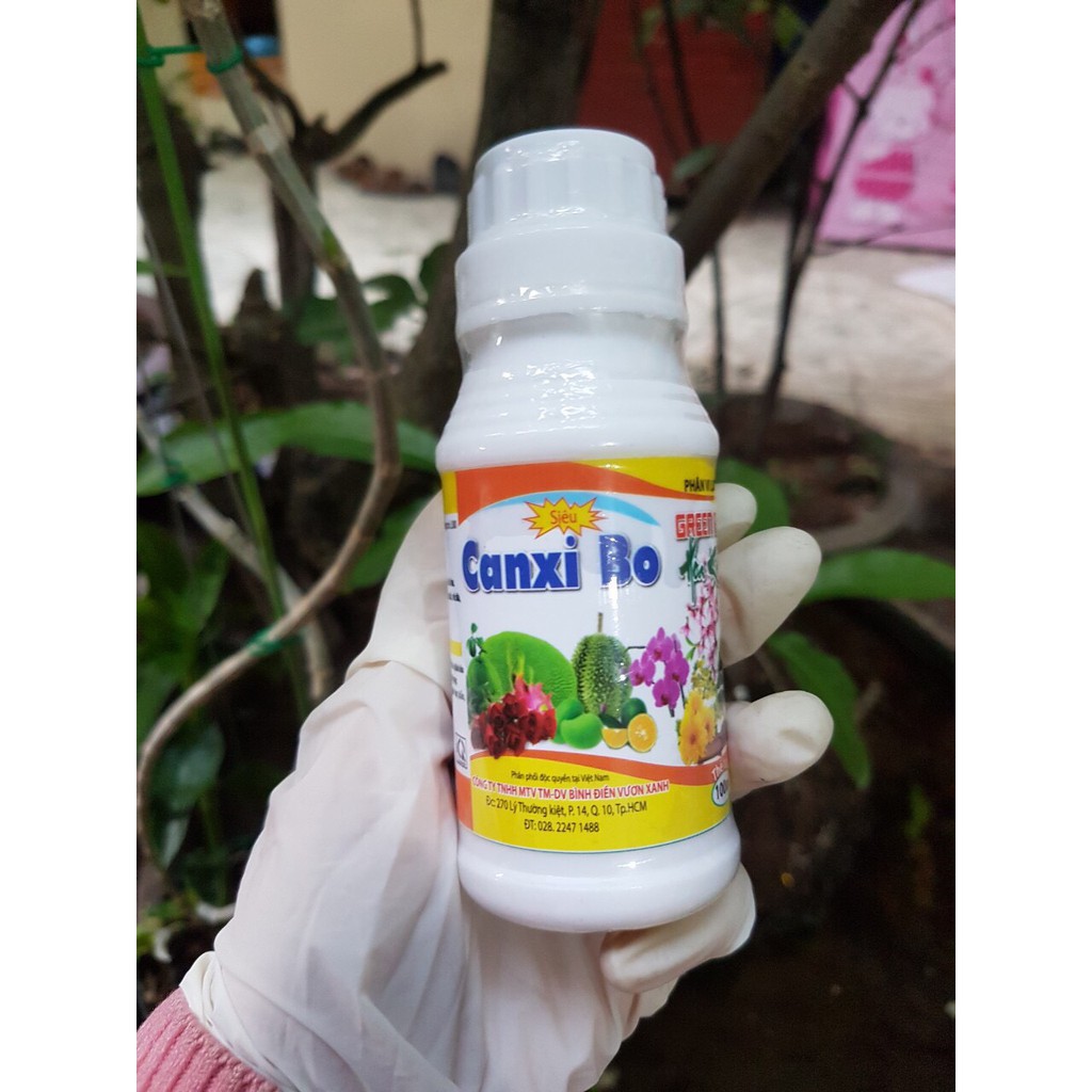 Canxi Bo chai 100ml chống thối rễ, quăn lá,rụng trái, nứt trái bổ sung ...