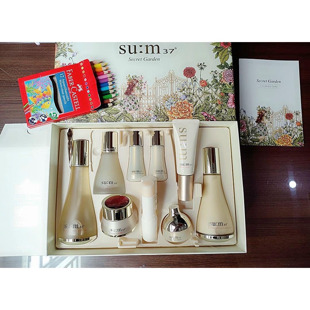 Bộ dưỡng ẩm chống lão hóa Su:m37 Secret Special Set 9sp - Dưỡng da tinh chất nước thần Su:m37 ...