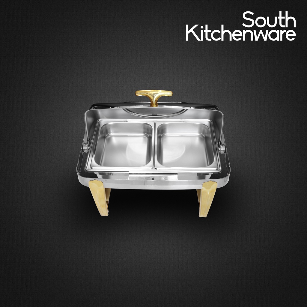 Nồi hâm buffet Yufeh hình chữ nhật chân mạ vàng YH727 | Shopee Việt Nam