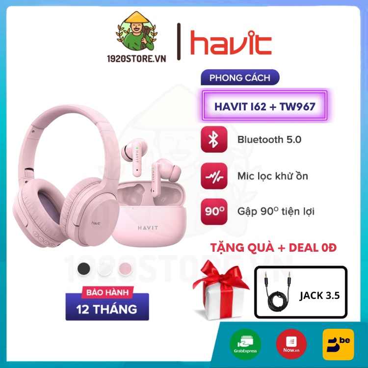 [Special] Bộ Tai Nghe Bluetooth Headphone HAVIT i62 + TW967 BT 5.1 Thiết Kế Công Thái Học ...