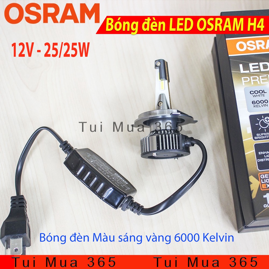 OSRAM Bóng đèn LED H4 Premium xe SH, Exciter, Mô tô, Ô tô siêu sáng ...