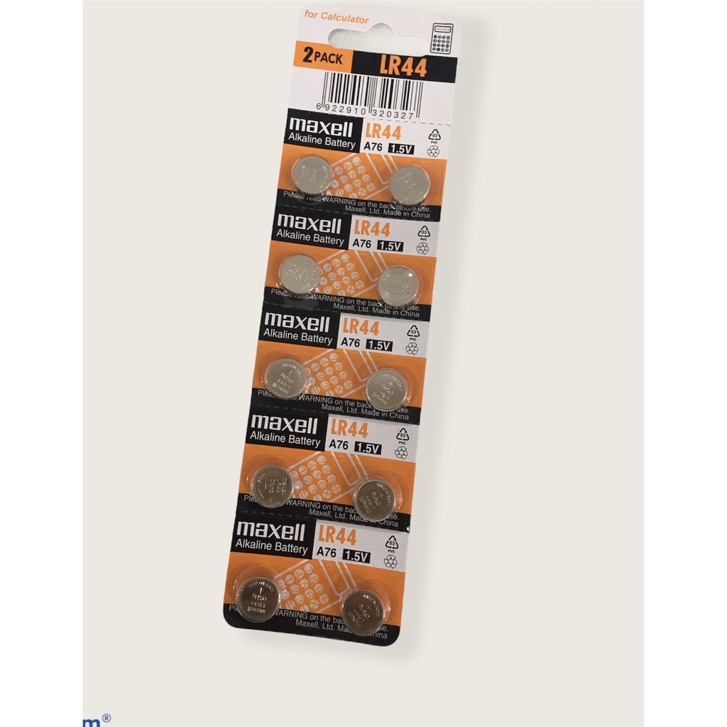 Vỉ 10 viên pin Maxell LR44 1.5V Nhật Bản | Shopee Việt Nam
