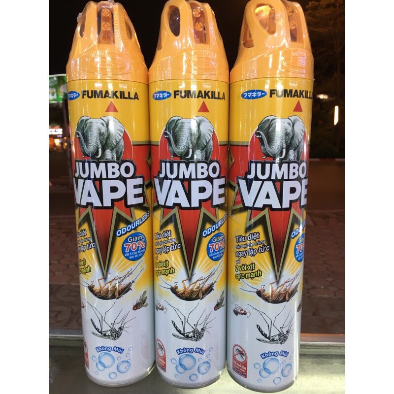 Bình Xịt Muỗi & Côn Trùng Jumbo Vape Chai 600ml | Shopee Việt Nam
