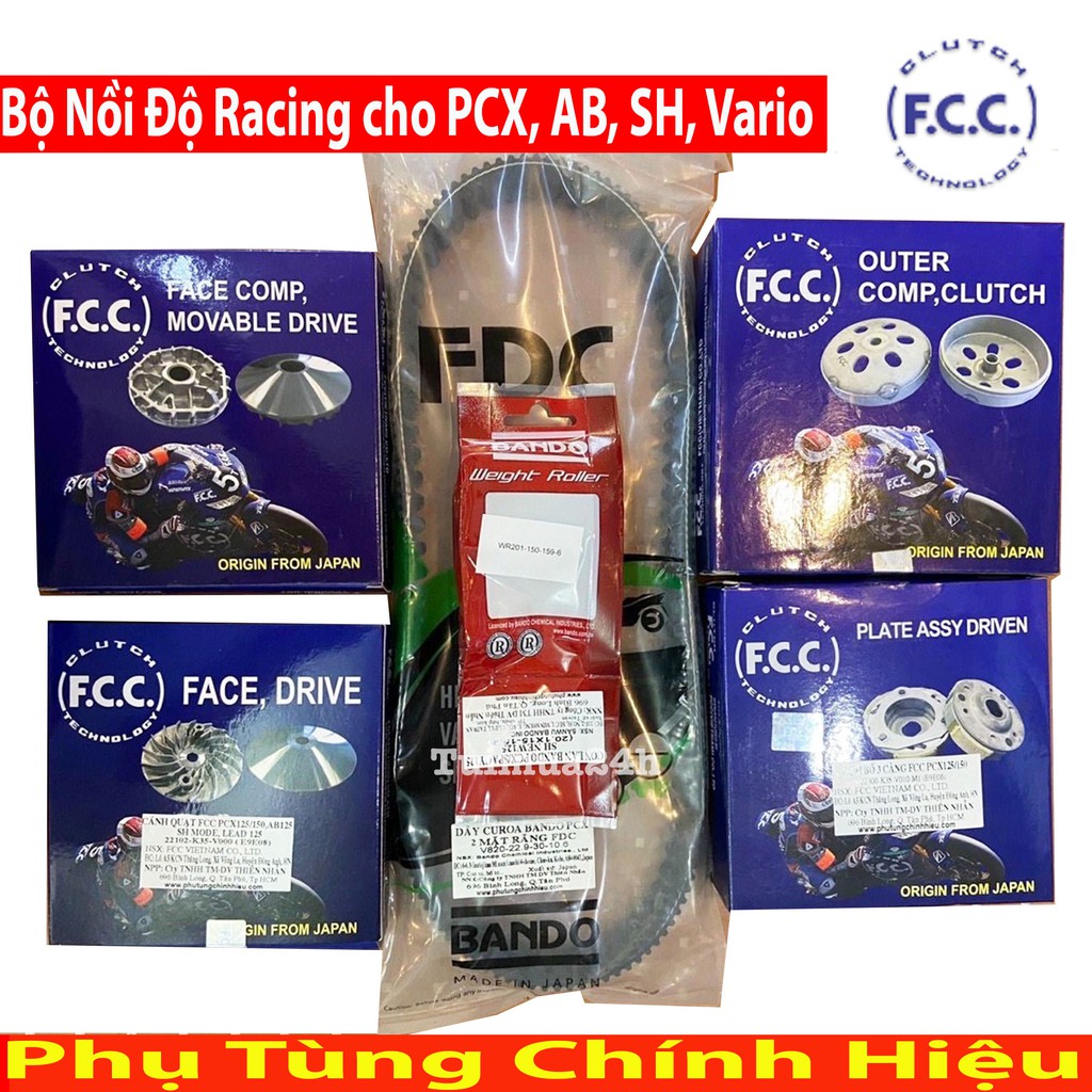Full Bộ Nồi Độ FCC Racing Honda Vario, AirBlade 125/150, Click, Sh Mode ...