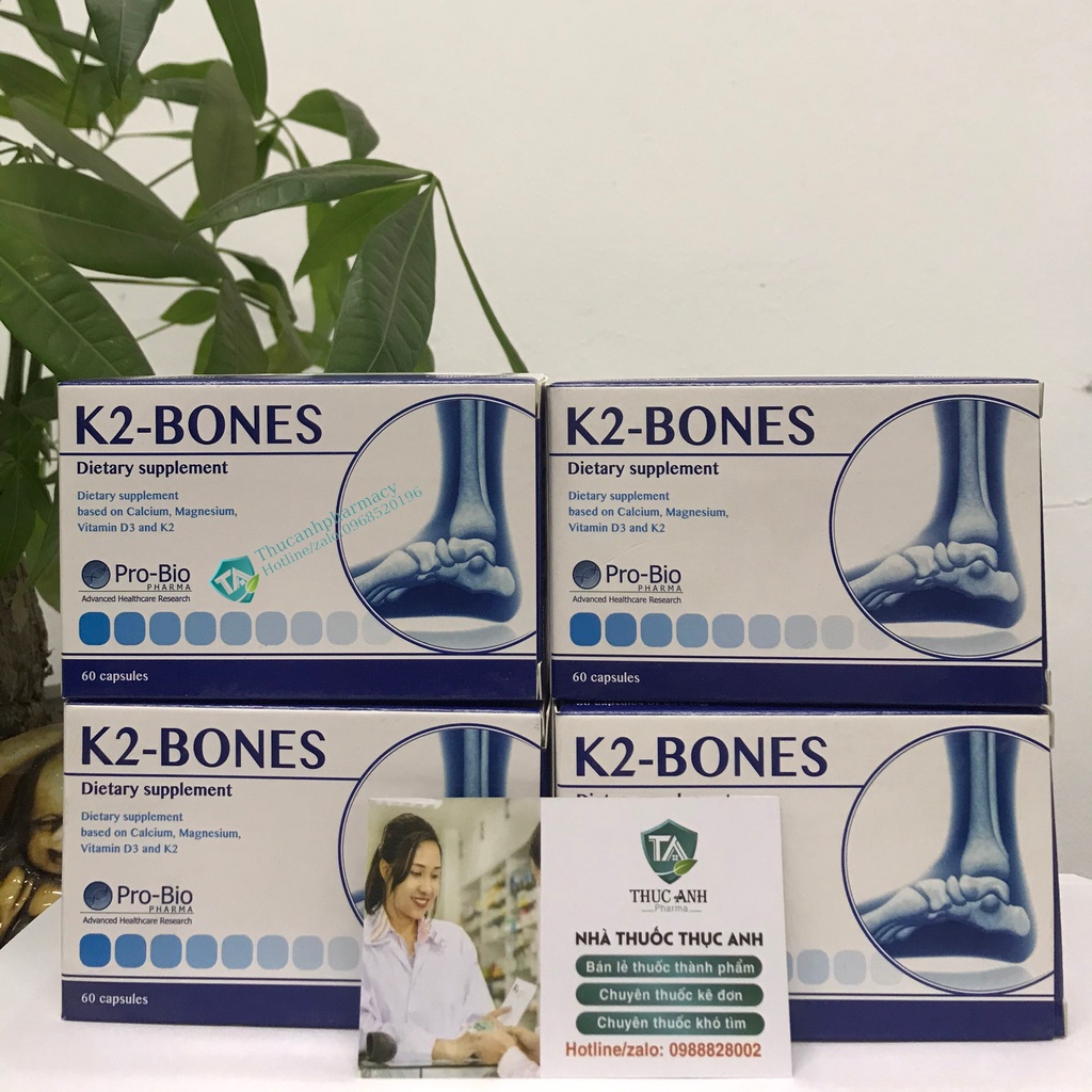 Viên Uống Canxi K2-Bone : Hỗ trợ giảm nguy cơ loãng xương (Hộp 60 viên ...