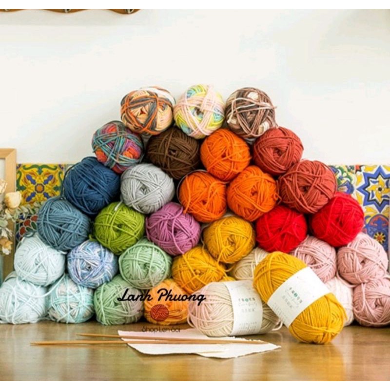 Len Susan Family 2 100gr _ đan móc khăn,mũ | Shopee Việt Nam