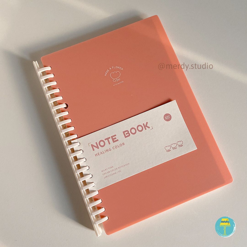 Sổ còng lò xo Rosy Posy 160 trang size A5, B5 bìa màu pastel (binder ...