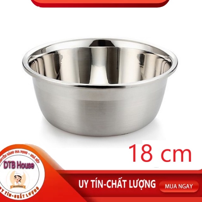 Thau Inox 18cm Dày Dặn Lòng Sâu - Dễ Dàng Vệ Sinh | Shopee Việt Nam