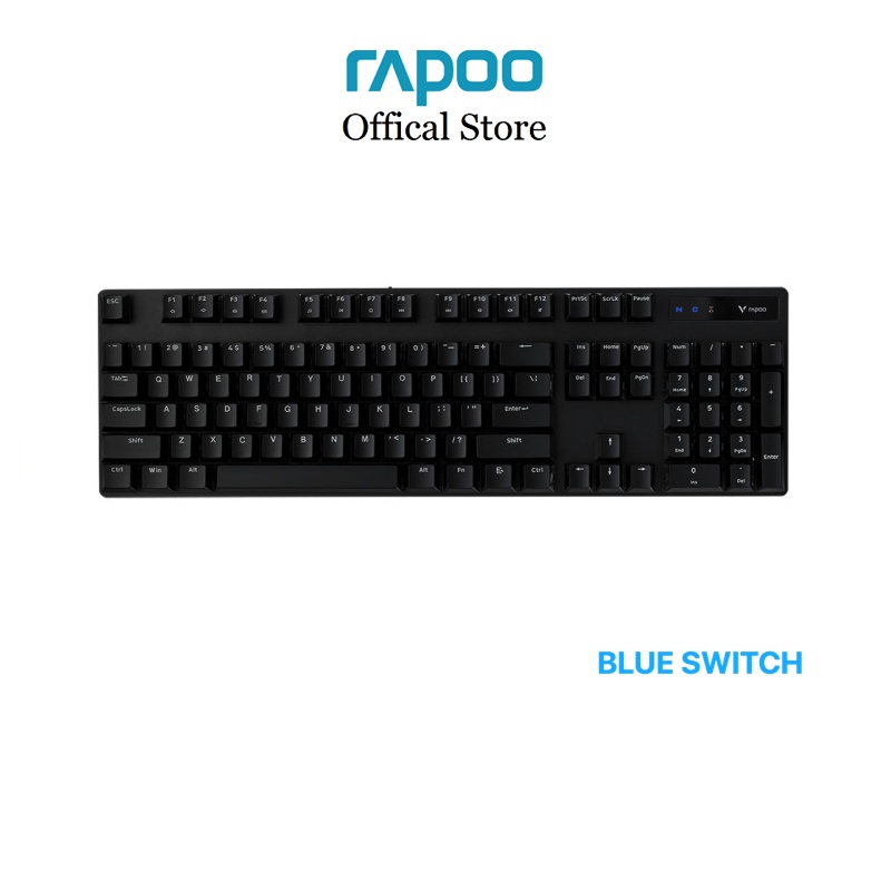 Bàn phím Rapoo V500 Pro Wireless màu đen không dây 2.4 GHz - (2 loại Red switch/ Blue switch ...