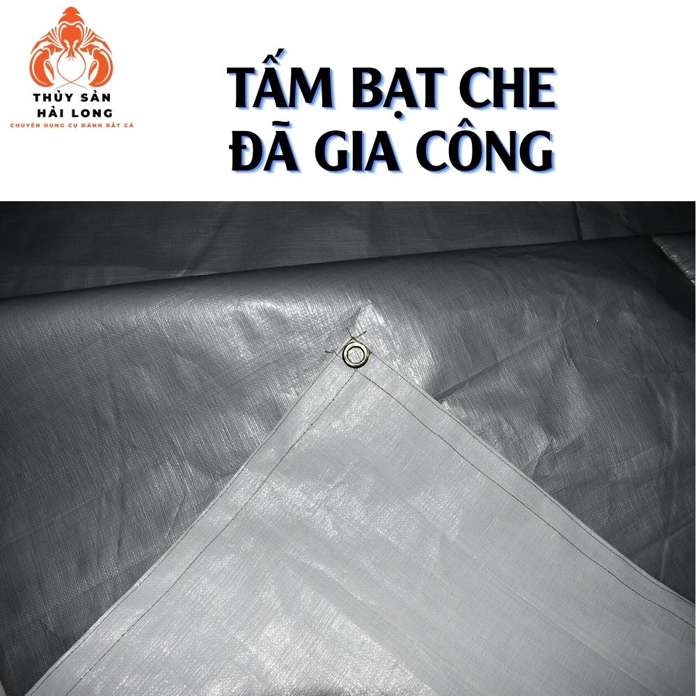 Tấm bạt che nắng, mưa màu ánh bạc siêu bền đã gia công may viền đóng khuy.chắc chắn kích thước ...