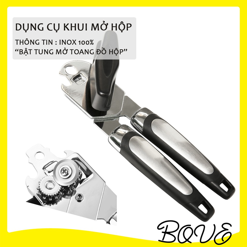 Dụng cụ khui mở hộp đa chức năng, đồ khui khui mở hộp inox tay cầm trợ ...